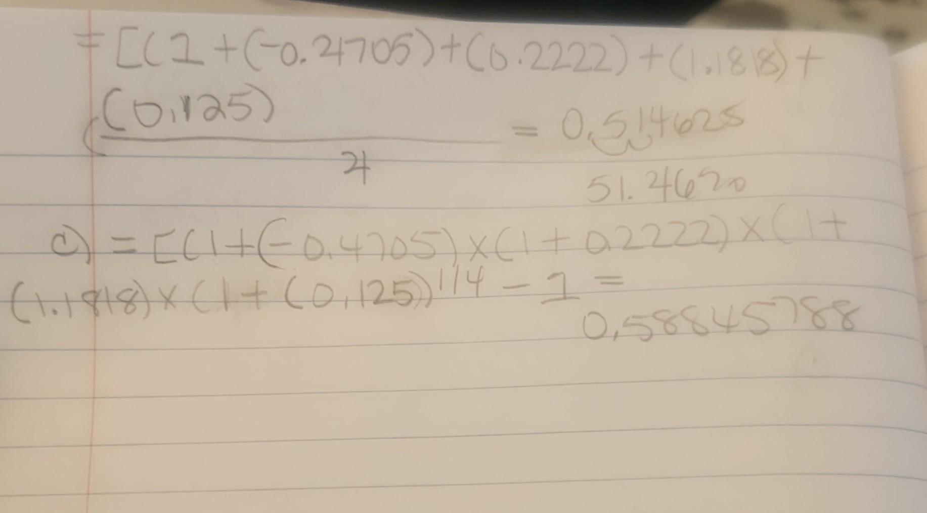 Solved a. Calculate the annual rate of return for each year | Chegg.com