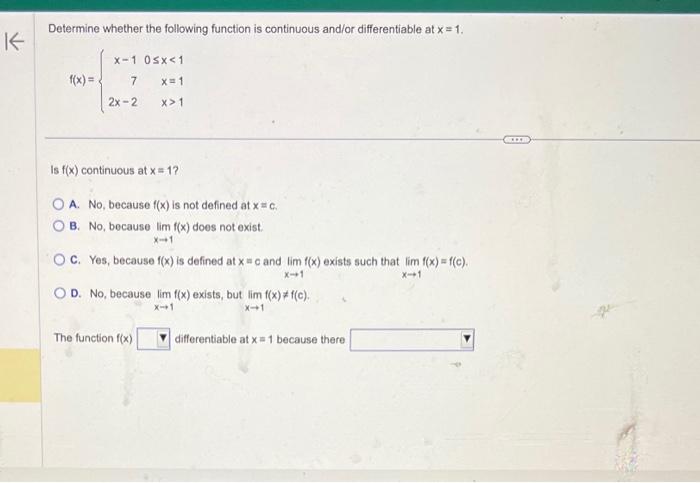 Solved Determine whether the following function is | Chegg.com