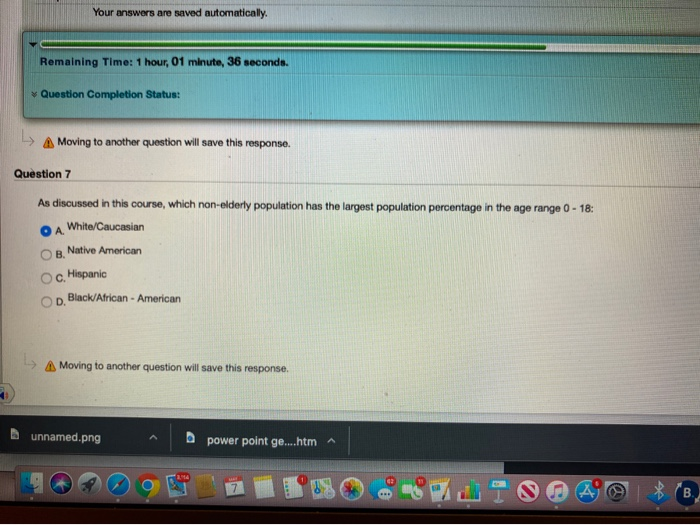 Solved Your answers are saved automatically Remaining Time: | Chegg.com