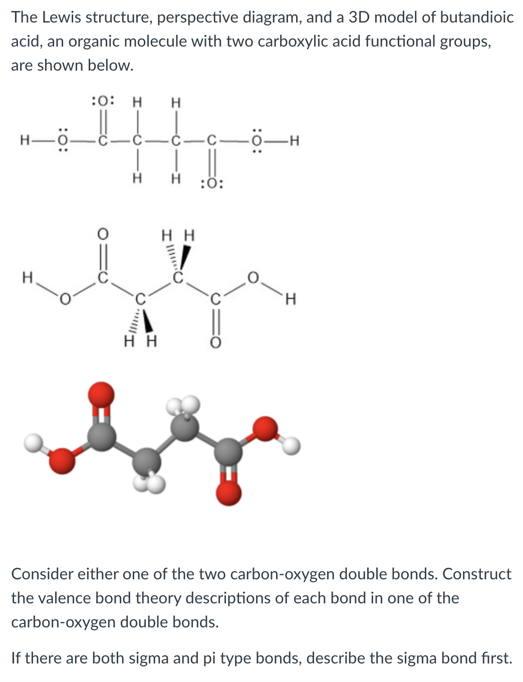 Solved The Lewis structure, perspective diagram, and a 3D | Chegg.com