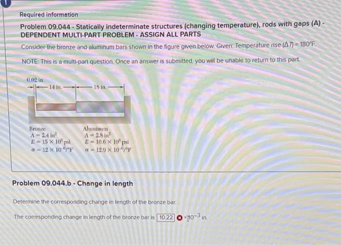 Solved consider the bronze and aluminum bars shown in the | Chegg.com