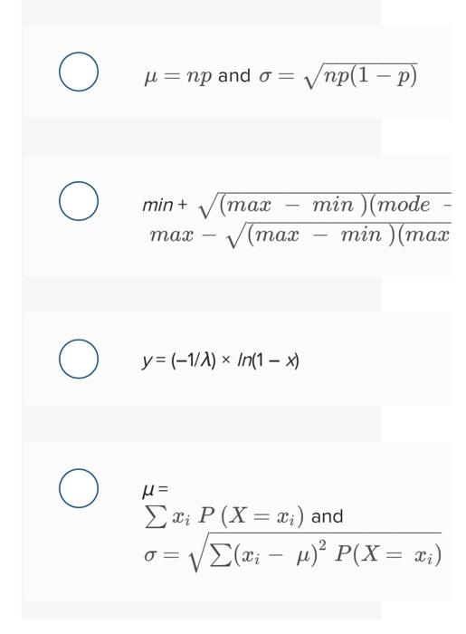Solved Which formulas are used for an empirical probability | Chegg.com