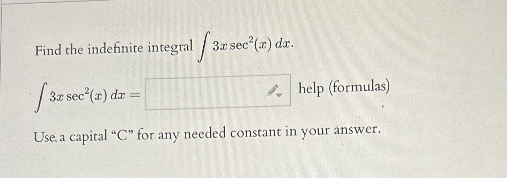 Solved Find the indefinite integral | Chegg.com