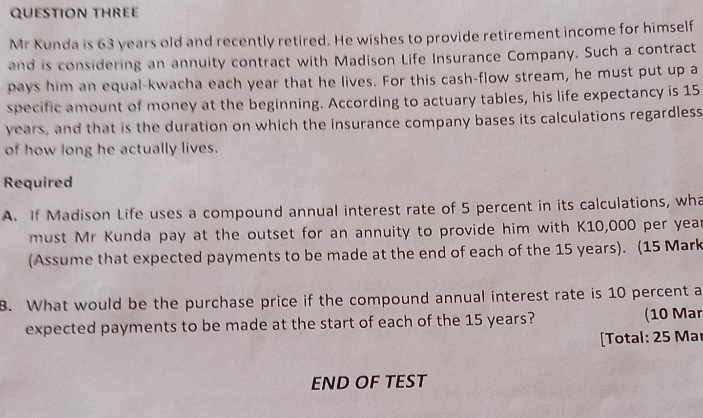 Solved QUESTION ONE Michopo Ma Chips is considering two | Chegg.com