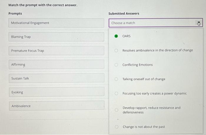 Solved Match the prompt with the correct answer. Prompts | Chegg.com