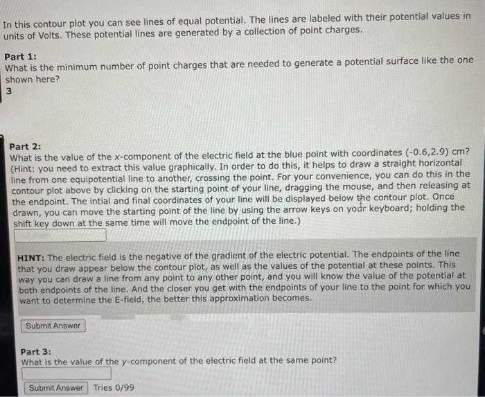 Solved In this contour plot you can see lines of equal | Chegg.com