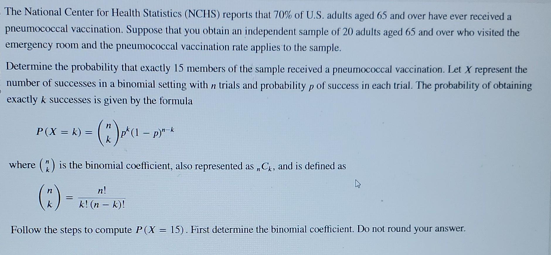 Solved Follow the steps to compute P(X=15). First determine | Chegg.com