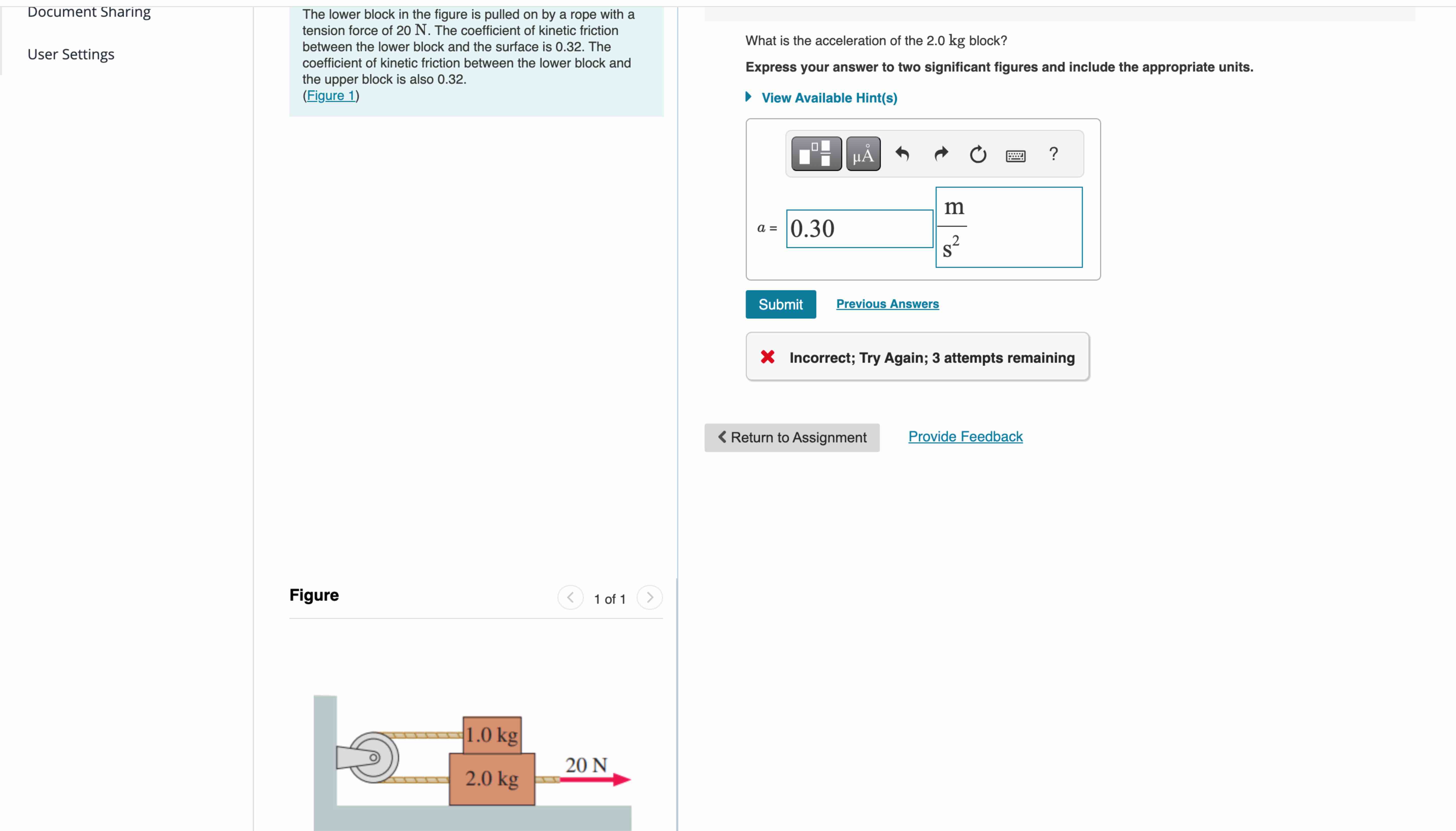 Solved Document SharingUser Settingsmy previous answers that | Chegg.com