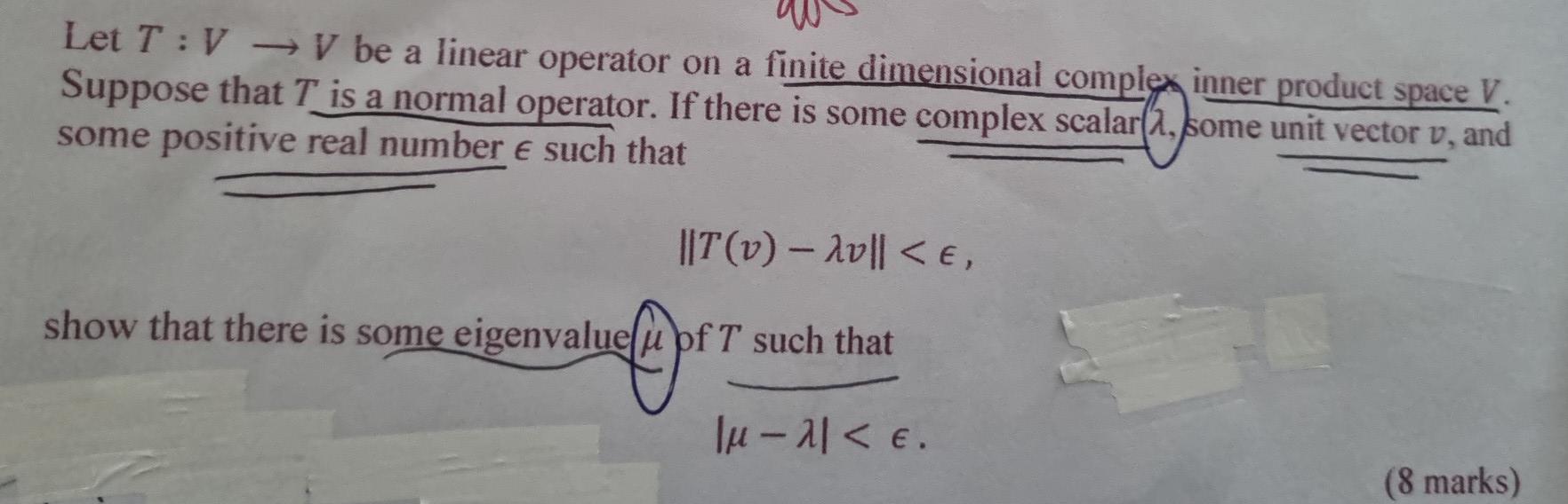 Solved Let T: VV be a linear operator on a finite | Chegg.com