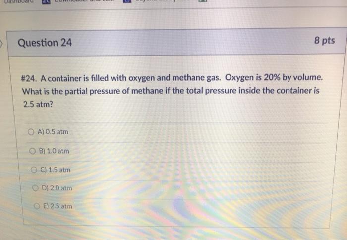 Solved nood Question 24 8 pts #24. A container is filled | Chegg.com