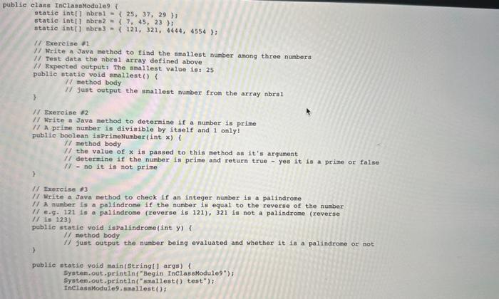 Solved InClass Module9 java is atteched to this assignment. | Chegg.com