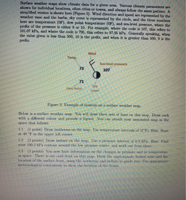 Solved 1 (6 points) Identifying fronts Fronts are | Chegg.com