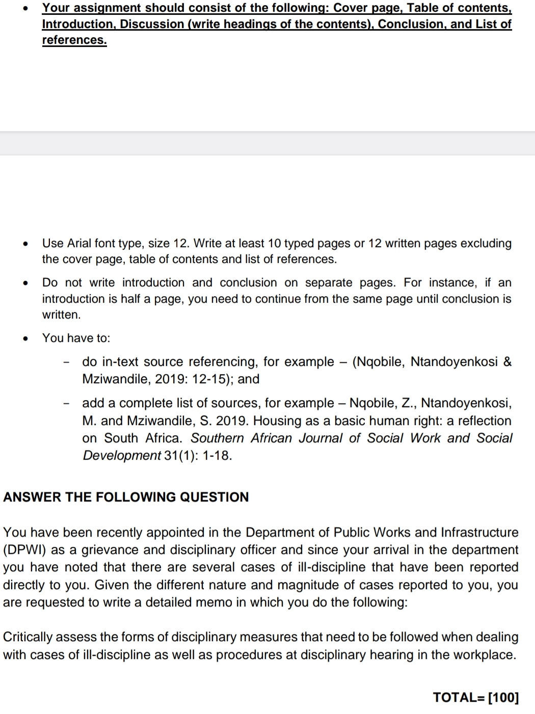 Solved Your assignment should consist of the following: | Chegg.com