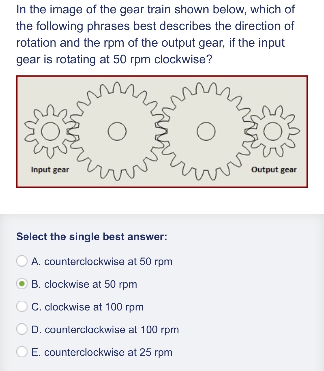 Solved In the image of the gear train shown below, which of | Chegg.com