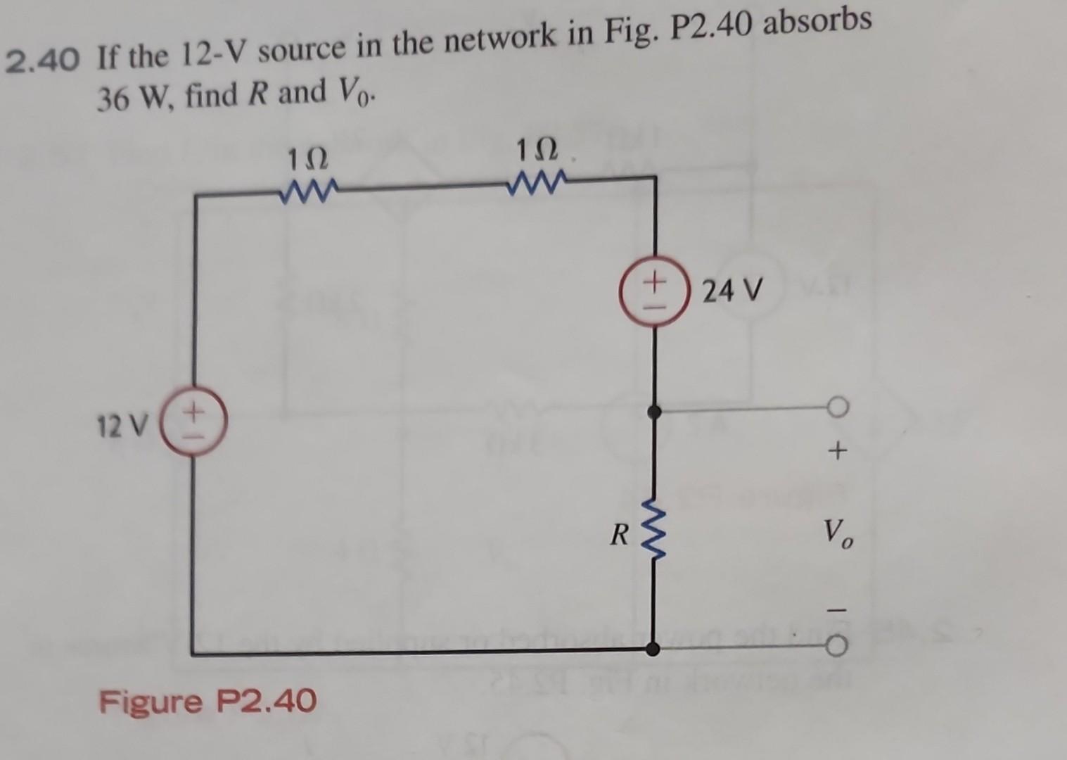 Solved 2.40 If the 12−V source in the network in Fig. P2.40 | Chegg.com