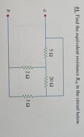 #1 ﻿Find the equivalent resistance Req ﻿in the | Chegg.com