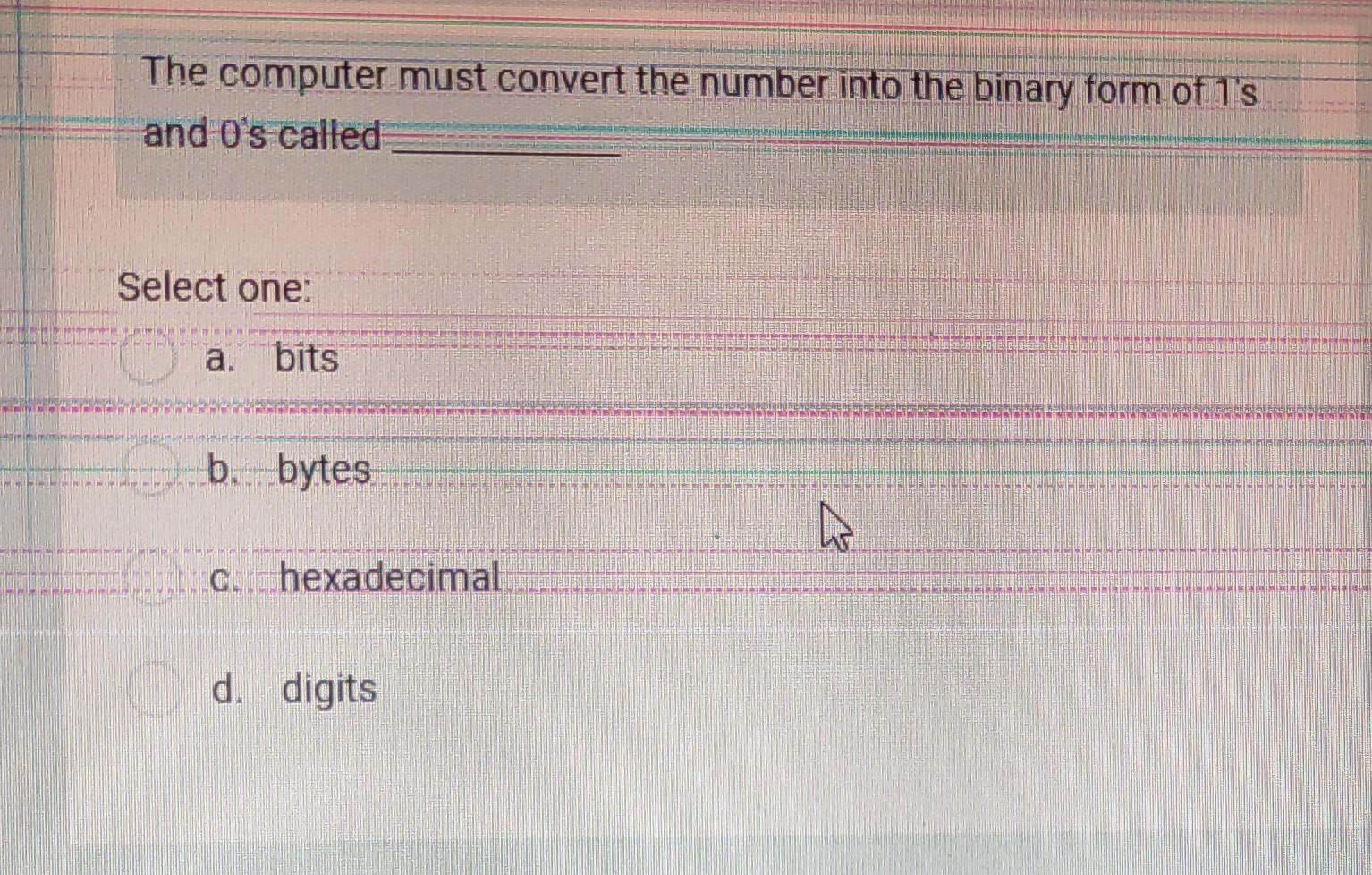 Solved The computer must convert the number into the binary | Chegg.com