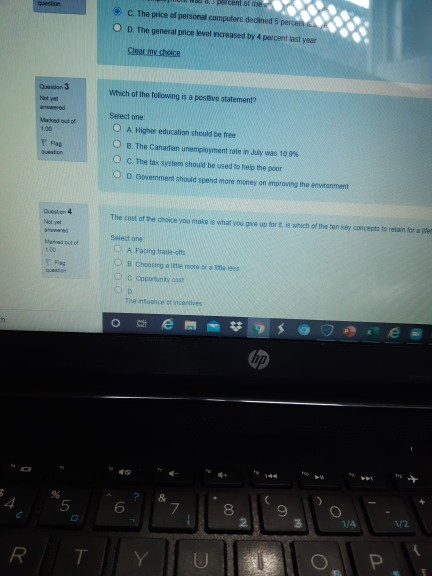 Solved Pocento The price of personal computers decimed 5 | Chegg.com