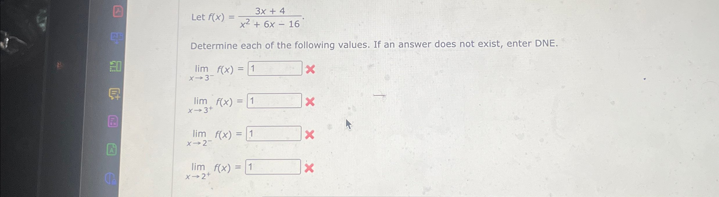 Solved Let f(x)=3x+4x2+6x-16Determine each of the following | Chegg.com