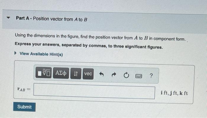 Solved Learning Goal: To find a position vector between two | Chegg.com