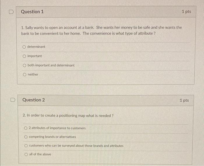 Solved 1. Sally wants to open an account at a bank. She | Chegg.com