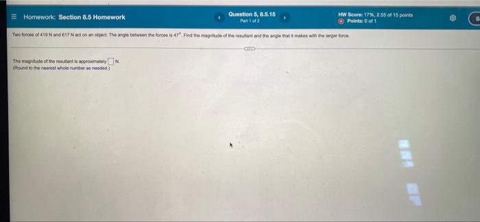 Solved Homework Section 8 5 Homework Question 5 8 5 15