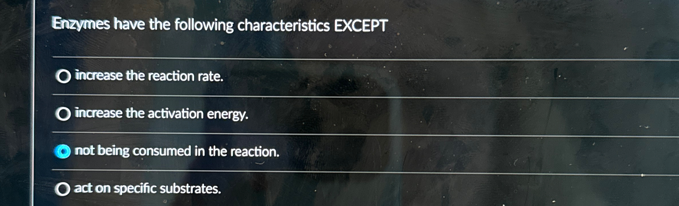 Solved Enzymes have the following characteristics | Chegg.com