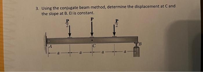 Solved 3. Using the conjugate beam method, determine the | Chegg.com