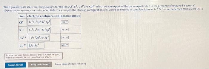 Solved Write Ground State Electron Configurations For The