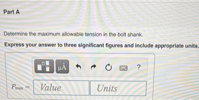 Solved Part A Determine the maximum allowable tension in the | Chegg.com