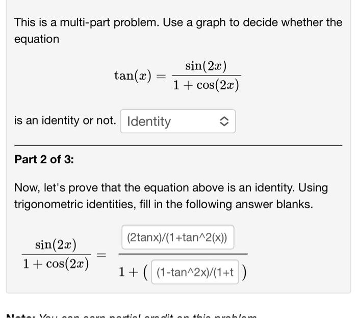 Solved This is a multi-part problem. Use a graph to decide | Chegg.com
