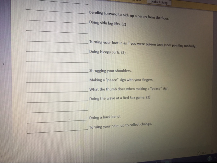 Solved Muscle Naming & Actions - Protected View - Saved - | Chegg.com