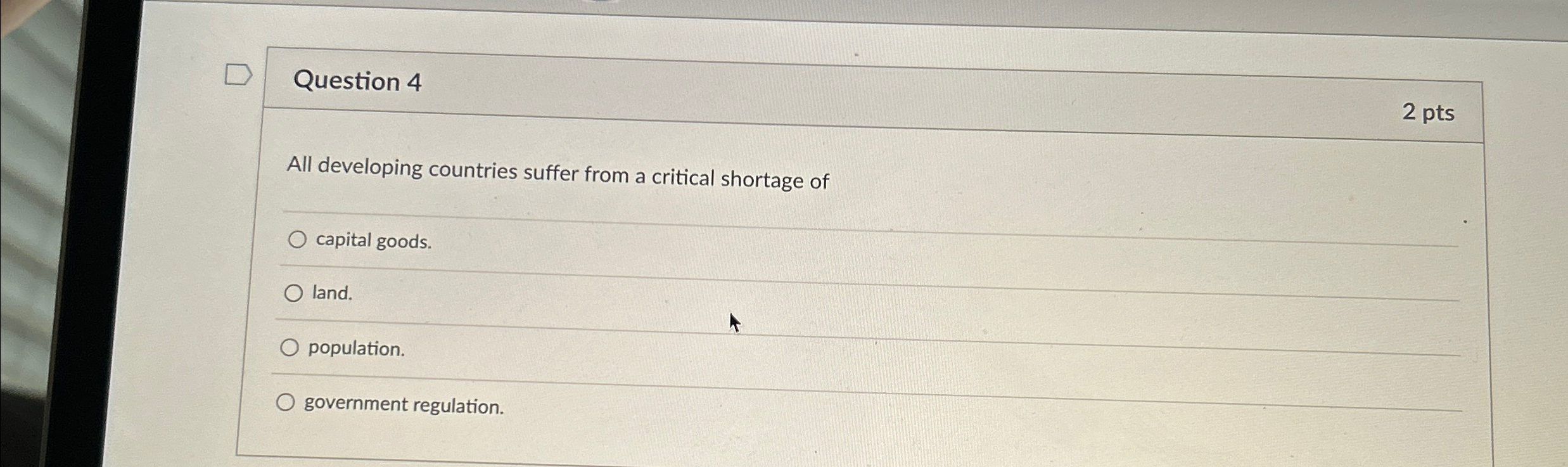 Solved Question 42 ptsAll developing countries suffer from | Chegg.com Solved Question 42 ptsAll developing countries suffer from | Chegg.com