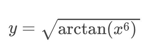 Solved y=arctan(x6) | Chegg.com