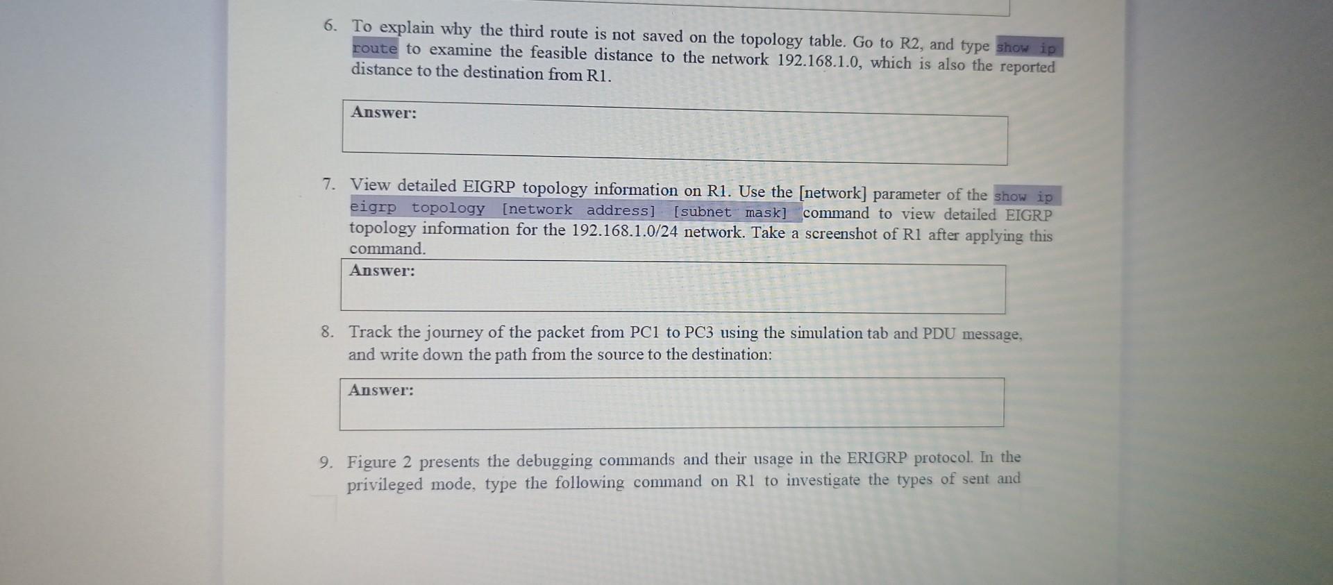 Solved 1. Determine the possible paths to the PC3 (i.e., | Chegg.com