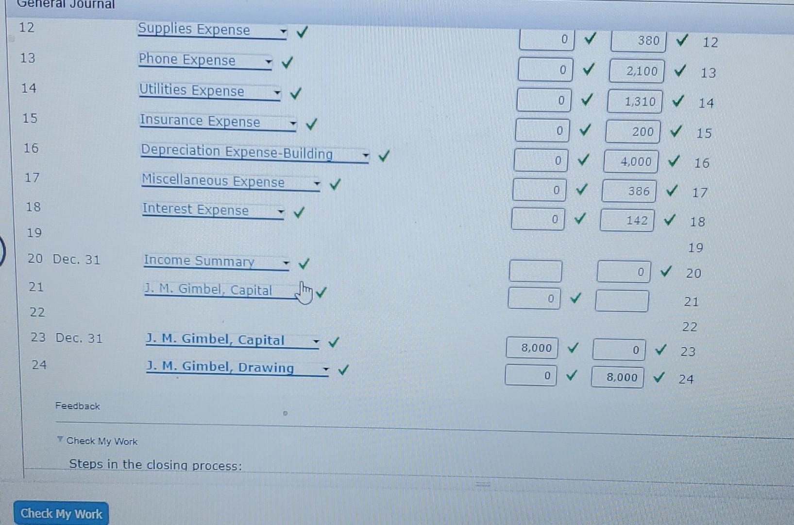 prepare closing entries for gamble gifts and gadgets | Chegg.com