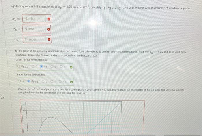 Solved We describe the dynamics of a population of ants by | Chegg.com