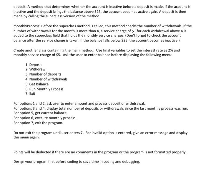 Solved Assignment Description Design an abstract class named | Chegg.com