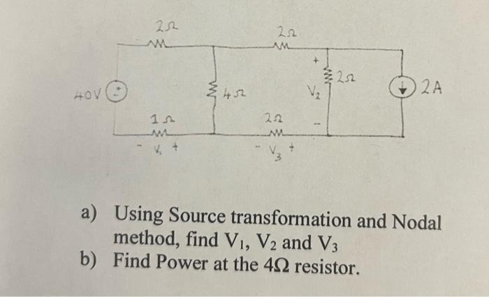 Solved a) Using Source transformation and Nodal method, find | Chegg.com