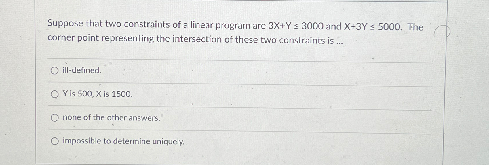 Solved Suppose that two constraints of a linear program are | Chegg.com