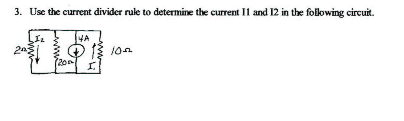 Solved Use the current divider rule to determine the current | Chegg.com