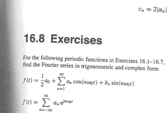 Solved cre = 210n| 16.8 Exercises For the following periodic | Chegg.com