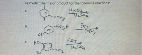 Solved Predict the major product for the following | Chegg.com