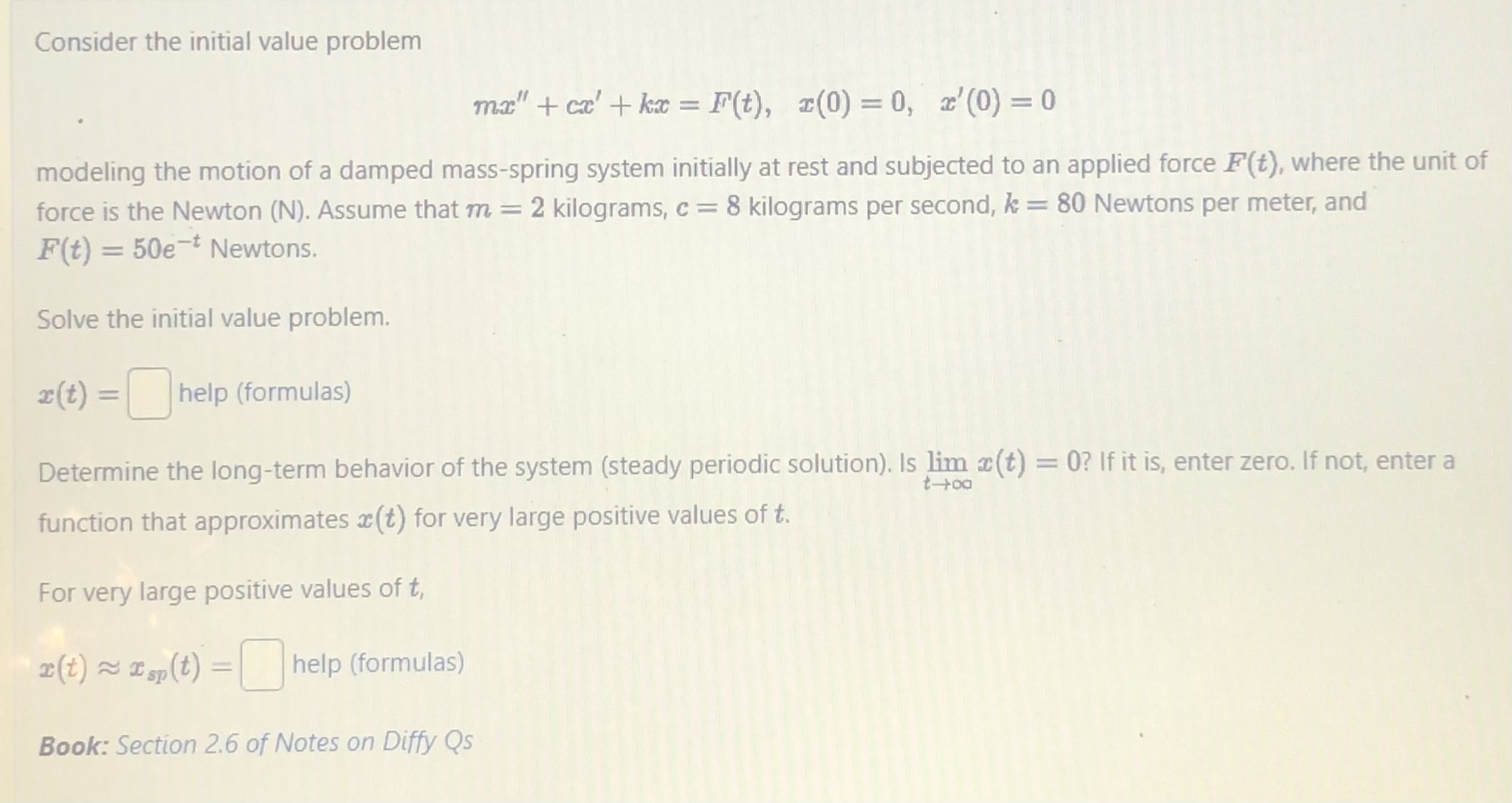 Solved Consider the initial value | Chegg.com