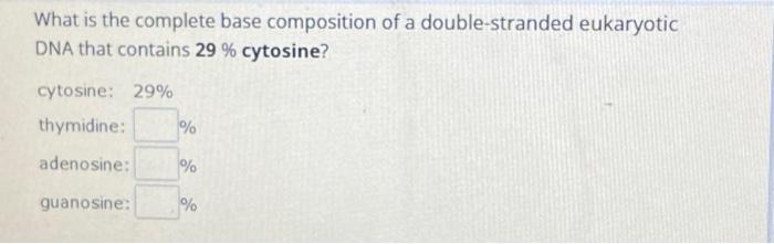 Solved What is the complete base composition of a | Chegg.com
