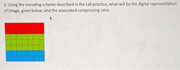 2. Using the encoding scheme described in the Lab | Chegg.com