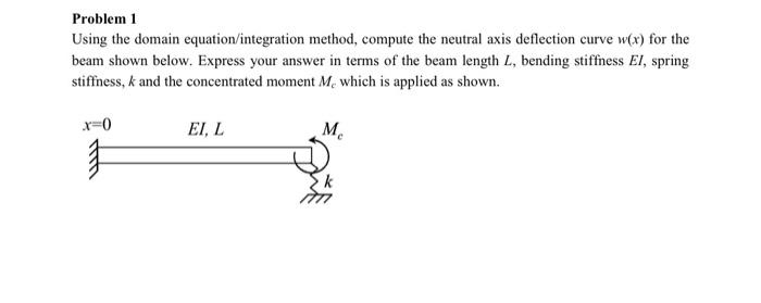 Solved Problem 1 Using the domain equation/integration | Chegg.com