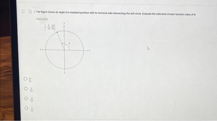 [Solved]: A. 12 . The figure shows an angle ( theta ) in