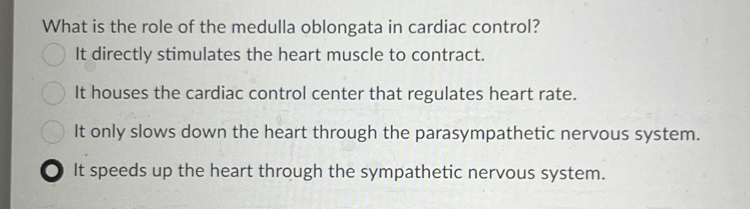 Solved What is the role of the medulla oblongata in cardiac | Chegg.com