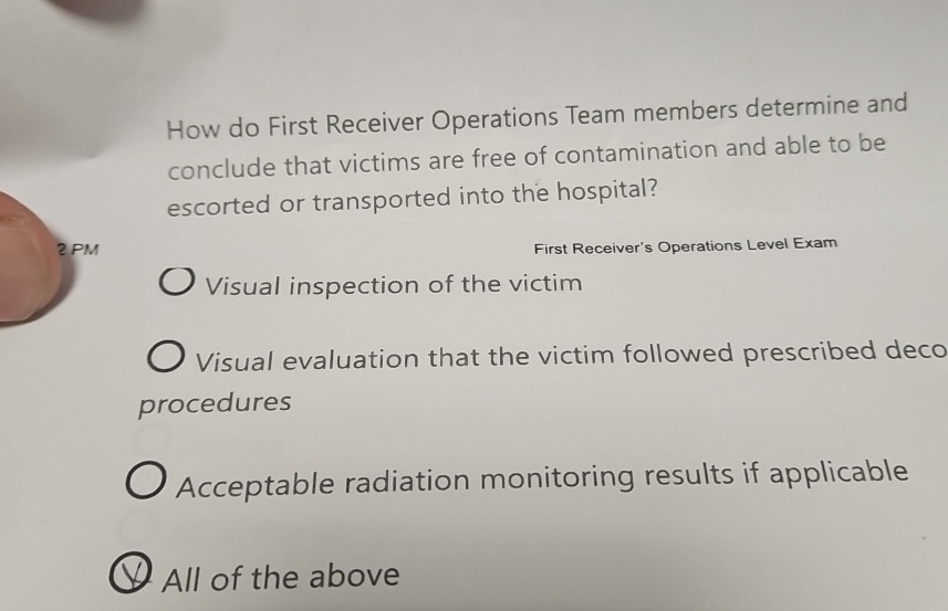 Solved How do First Receiver Operations Team members | Chegg.com